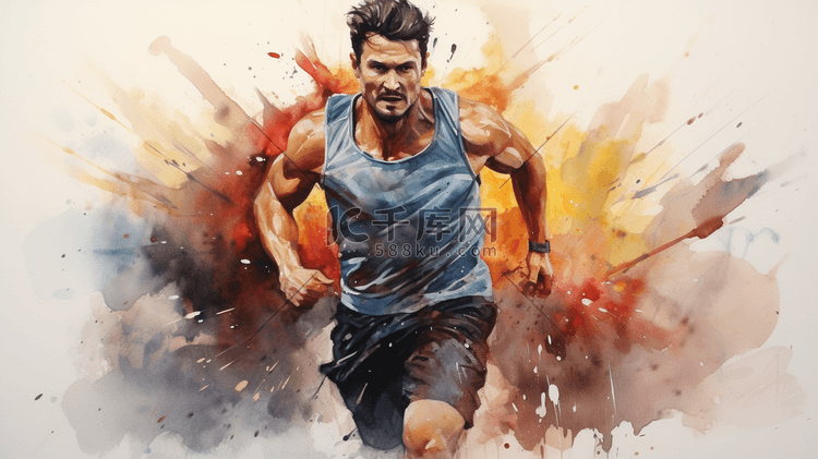 奔跑的男性设计插画图片-千库网