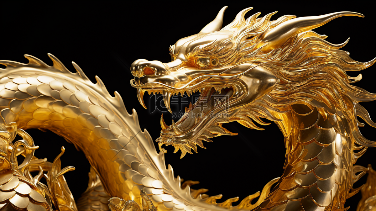 3D立体金龙7插画图片-千库网