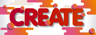 创建单词设计概念具有抽象元素的现代矢量插图背景图片免费下载_海报banner/高清大图_千库网(图片编号6294134)