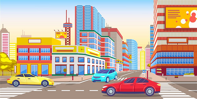 有车辆的市中心街道。背景图片免费下载_海报banner/高清大图_千库网(图片编号6352672)