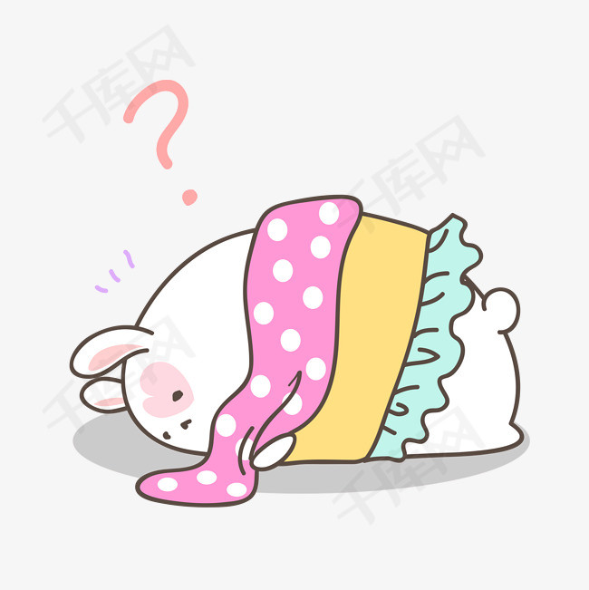 可爱卡通伤心的萌萌哒兔子素材图片免费下载-千库网