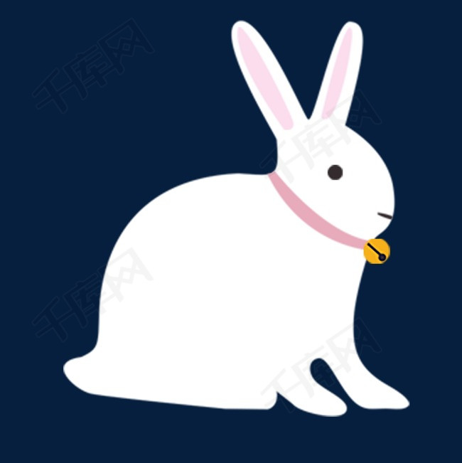 白色兔子 素材图片免费下载-千库网