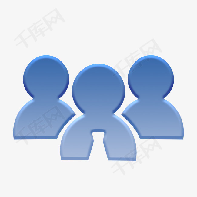 团队图标立体渐变png素材图片免费下载-千库网