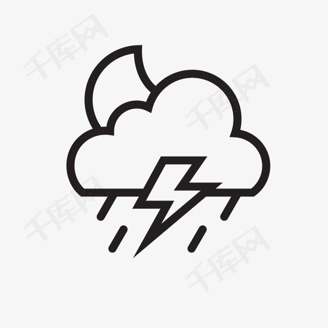 卡通雷阵雨图标下载素材图片免费下载-千库网