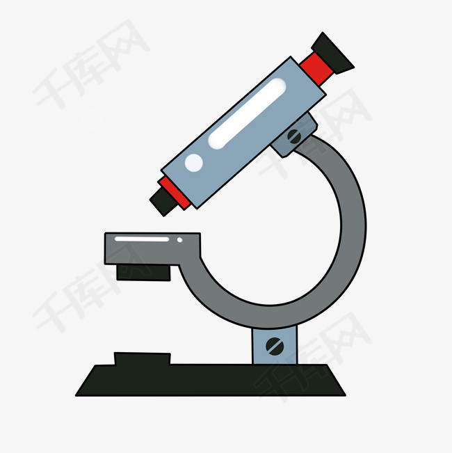 卡通显微镜装饰插画素材图片免费下载-千库网