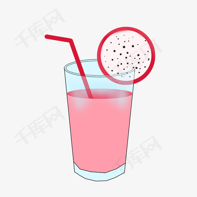 火龙果果汁的饮料素材图片免费下载-千库网