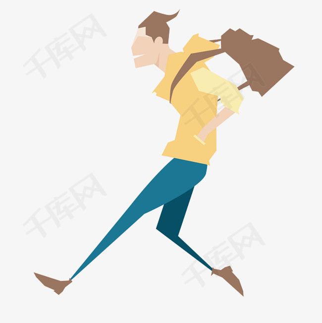 飞奔少年人物素材图片免费下载-千库网