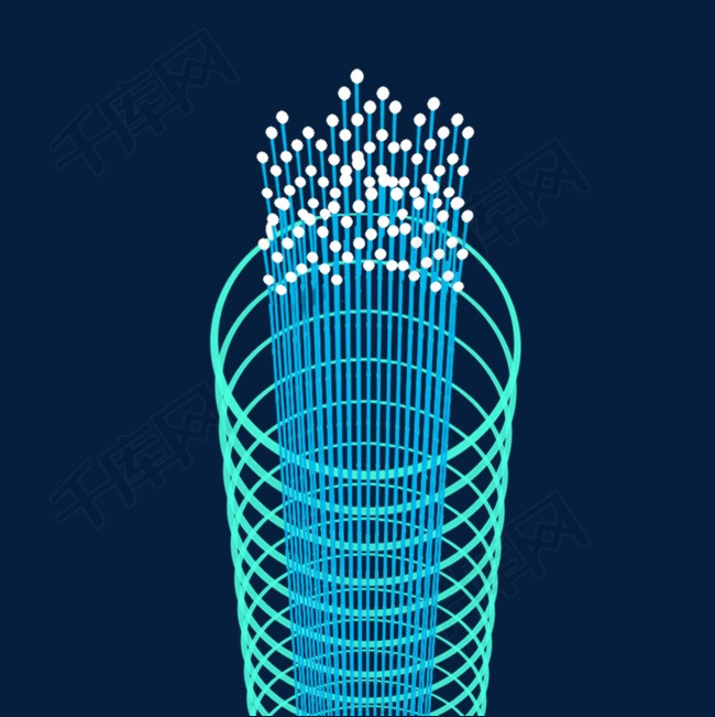 蓝色光纤素材图片免费下载-千库网