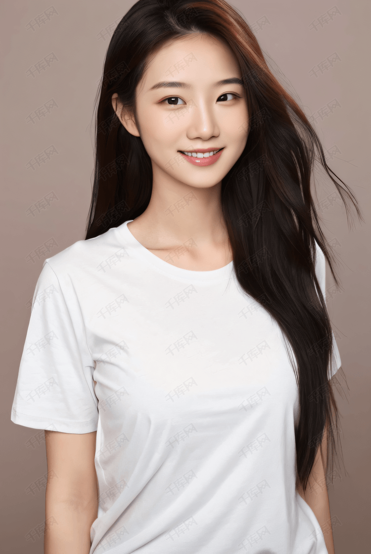 美女年轻模特微笑摄影图片8高清摄影大图-千库网