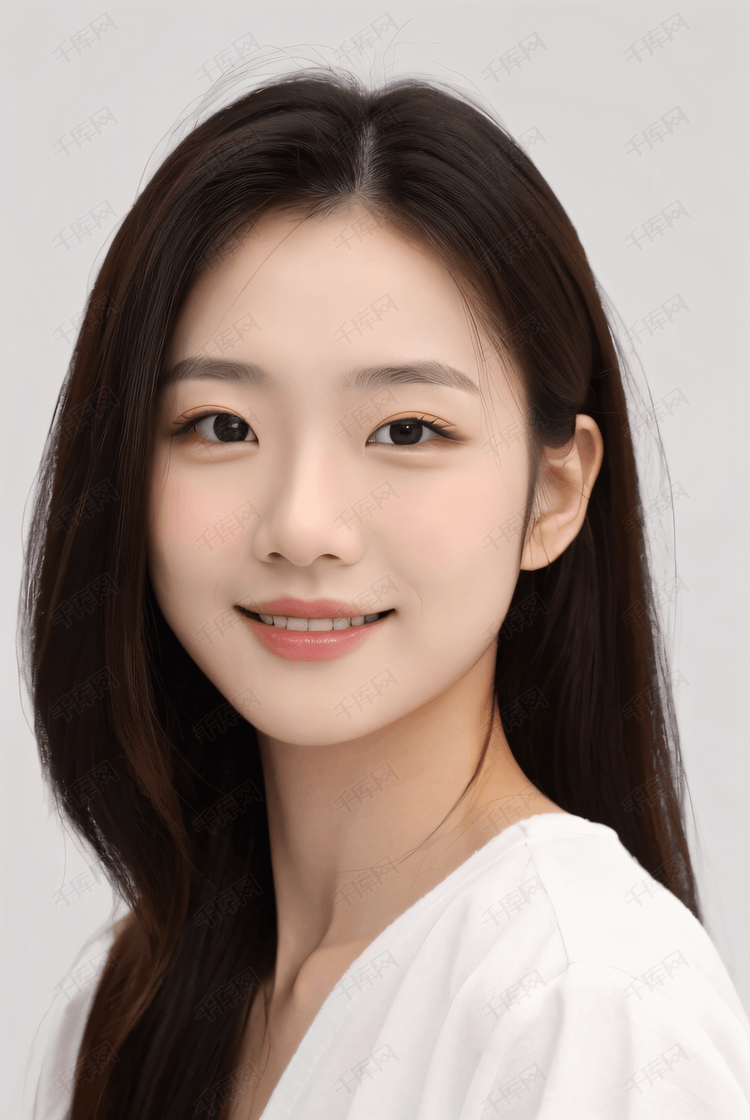 美女年轻模特微笑摄影图6高清摄影大图-千库网