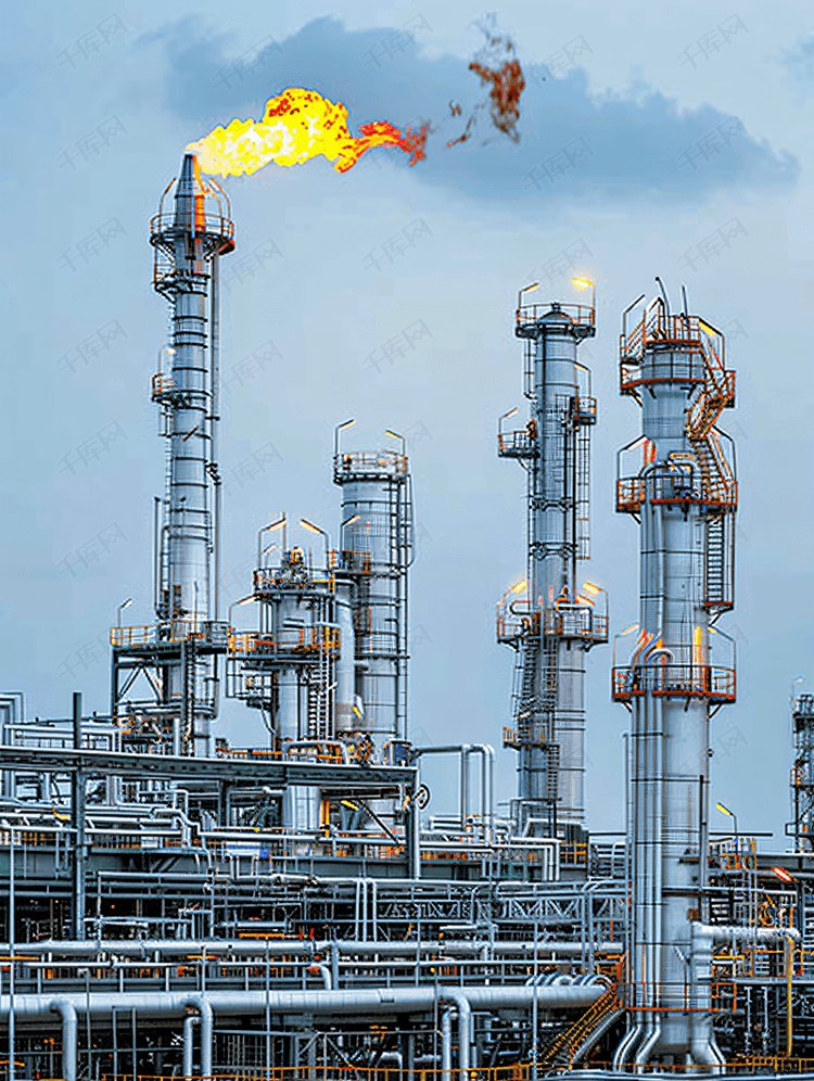 参观天然气加工厂.天然气和石油工业高清摄影大图-千库网