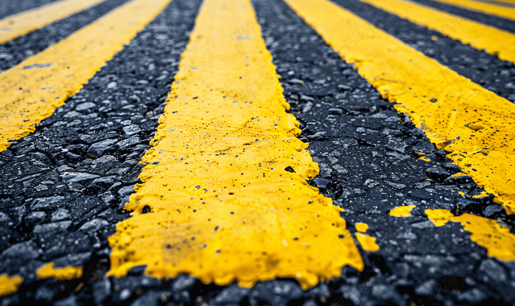 背景道路上的黄色橡胶减速带防滑纹理图案高清摄影大图-千库网