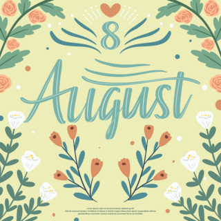 八月份海报-八月份海报模板-八月份海报设计-千库网