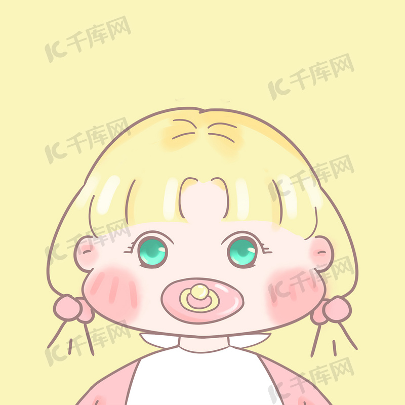 女性微信头像卡通图片素材-女性微信头像卡通模板图片下载-千库网