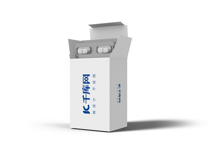 药品包装盒子样机展示海报模板下载-千库网