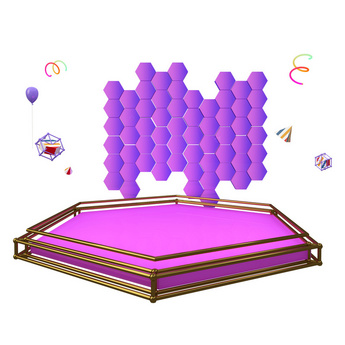 C4D立体几何图形电商促销活动背景舞台装饰海报模板下载-千库网