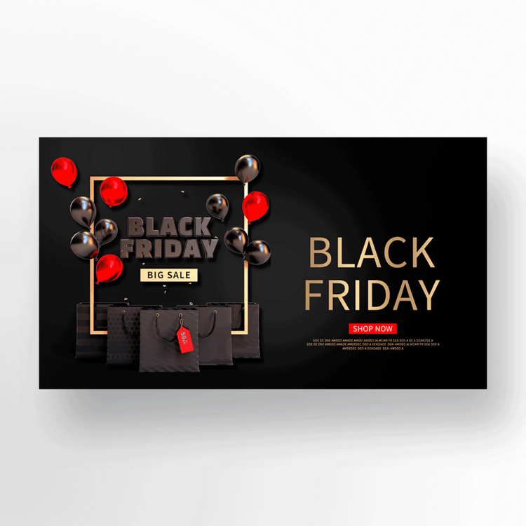 黑色星期五黑金宣传banner海报模板下载-千库网