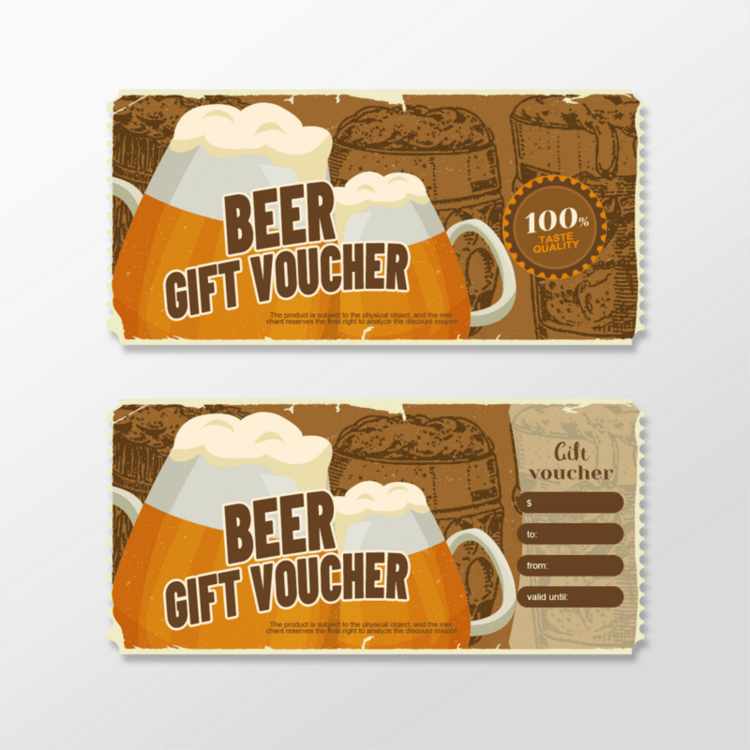 啤酒折扣券海报模板下载-千库网