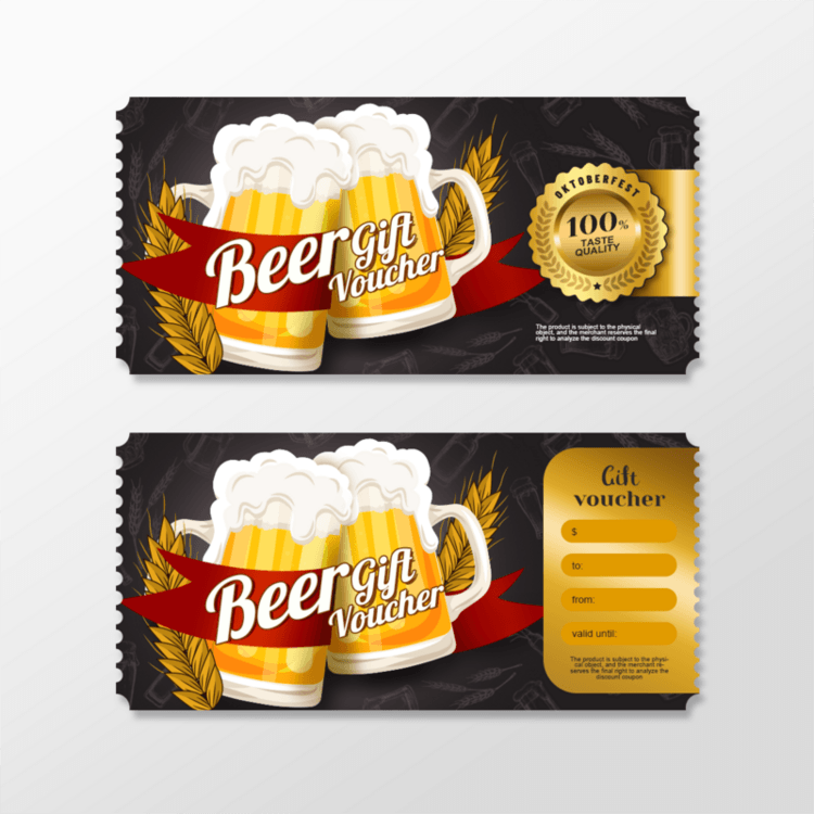 啤酒折扣券海报模板下载-千库网