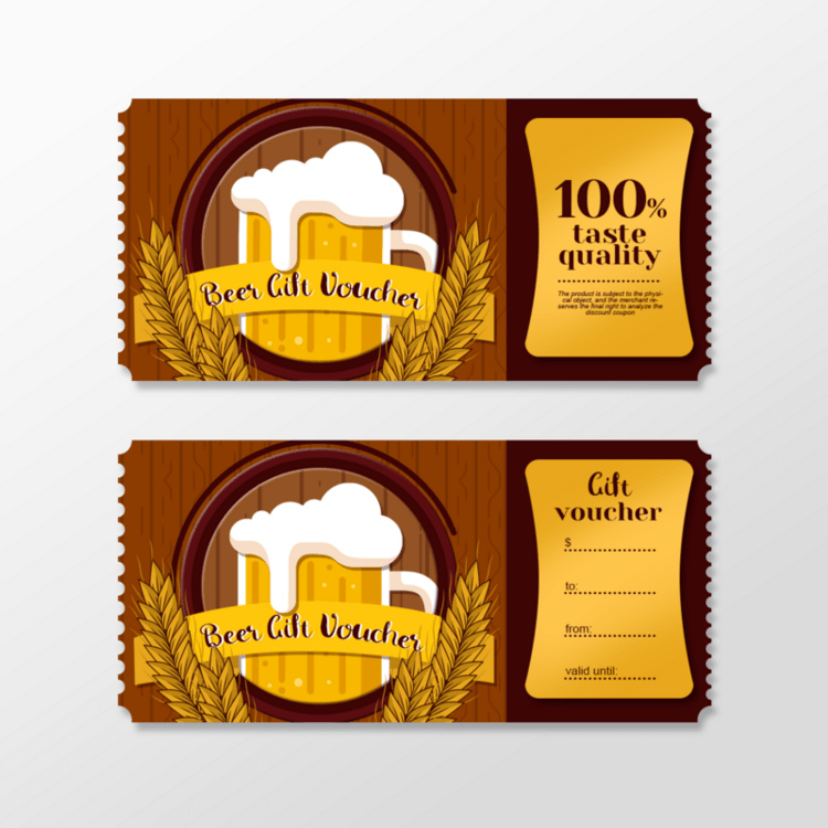 啤酒折扣券海报模板下载-千库网