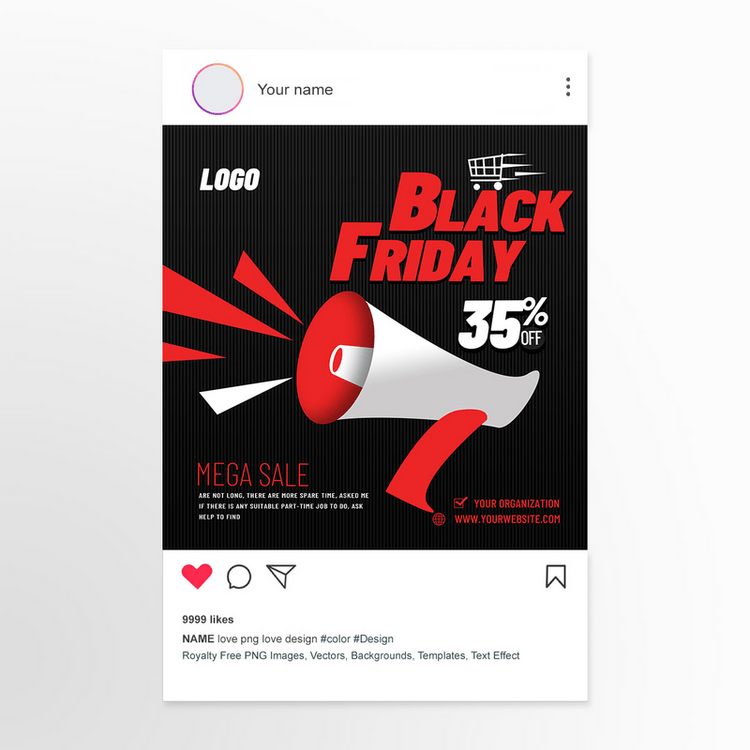 时尚黑色星期五节日促销活动社媒配图海报模板下载-千库网