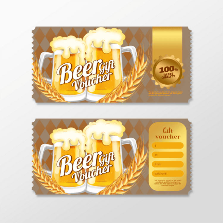 啤酒折扣券海报模板下载-千库网