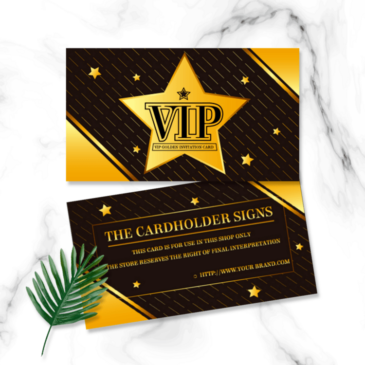 vip卡会员卡星星卡片黑色金色海报模板下载-千库网
