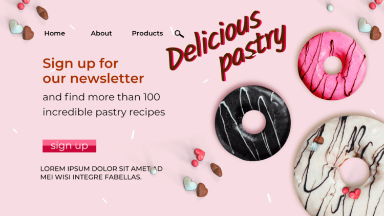 西点美食横幅主页海报模板下载-千库网