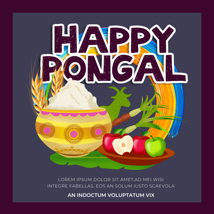 蓝色背景丰收节海报模板下载-千库网