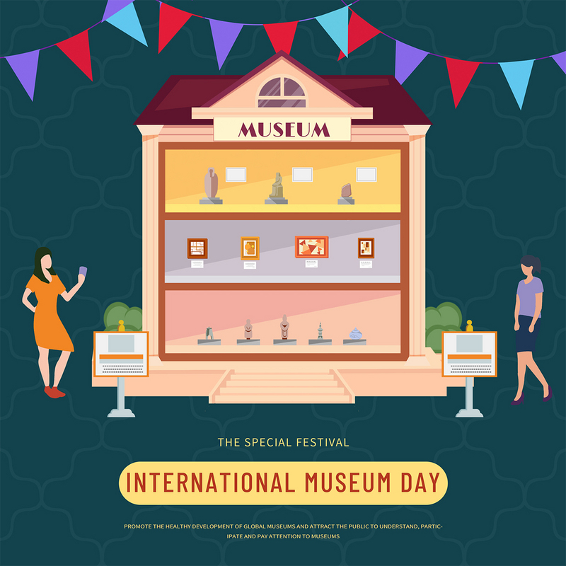 博物馆卡通图片-博物馆卡通素材-博物馆卡通模板图片下载-千库网