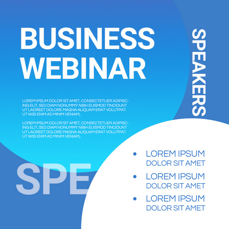 简约白色蓝色渐变质感商务弹窗sns海报模板下载-千库网