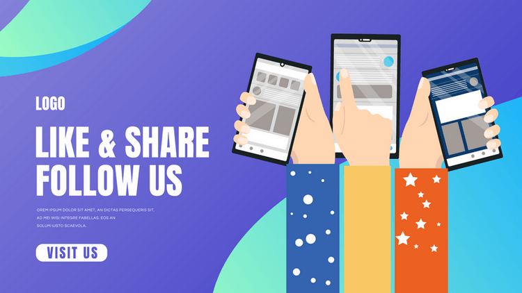 移动设备网络数字平台社交媒体点赞关注订阅网页横幅海报模板下载-千库网