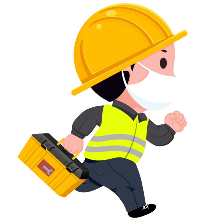 五一劳动节奔跑抗疫的工人海报模板下载-千库网