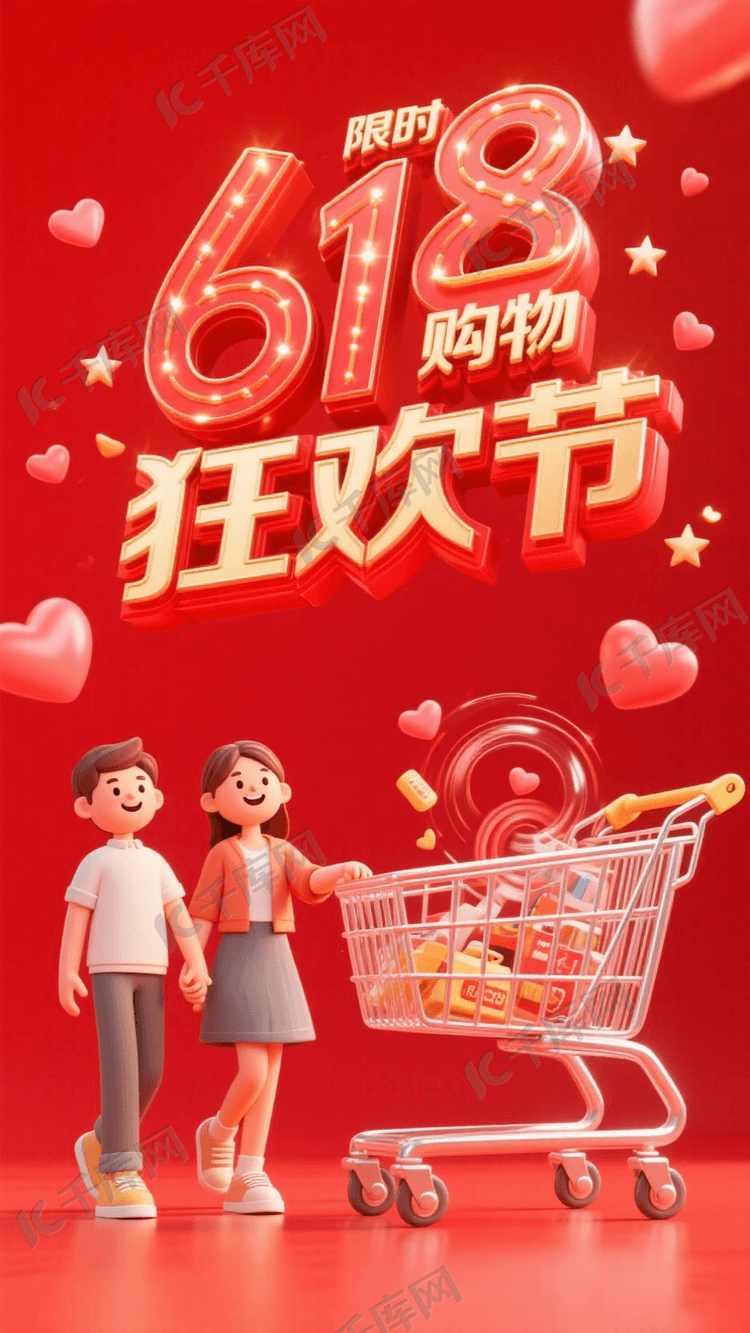 优惠618狂欢电商海报618电商海报海报模板下载-千库网