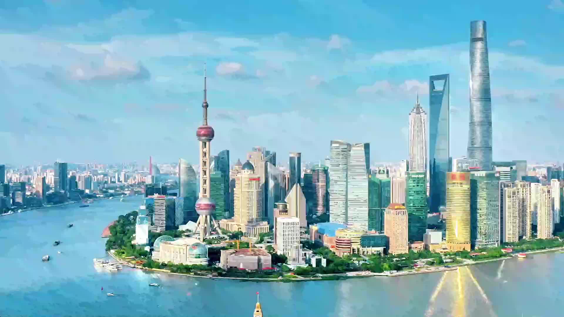 上海市户外自然风景户外航拍大视频实拍视频特效素材-千库网