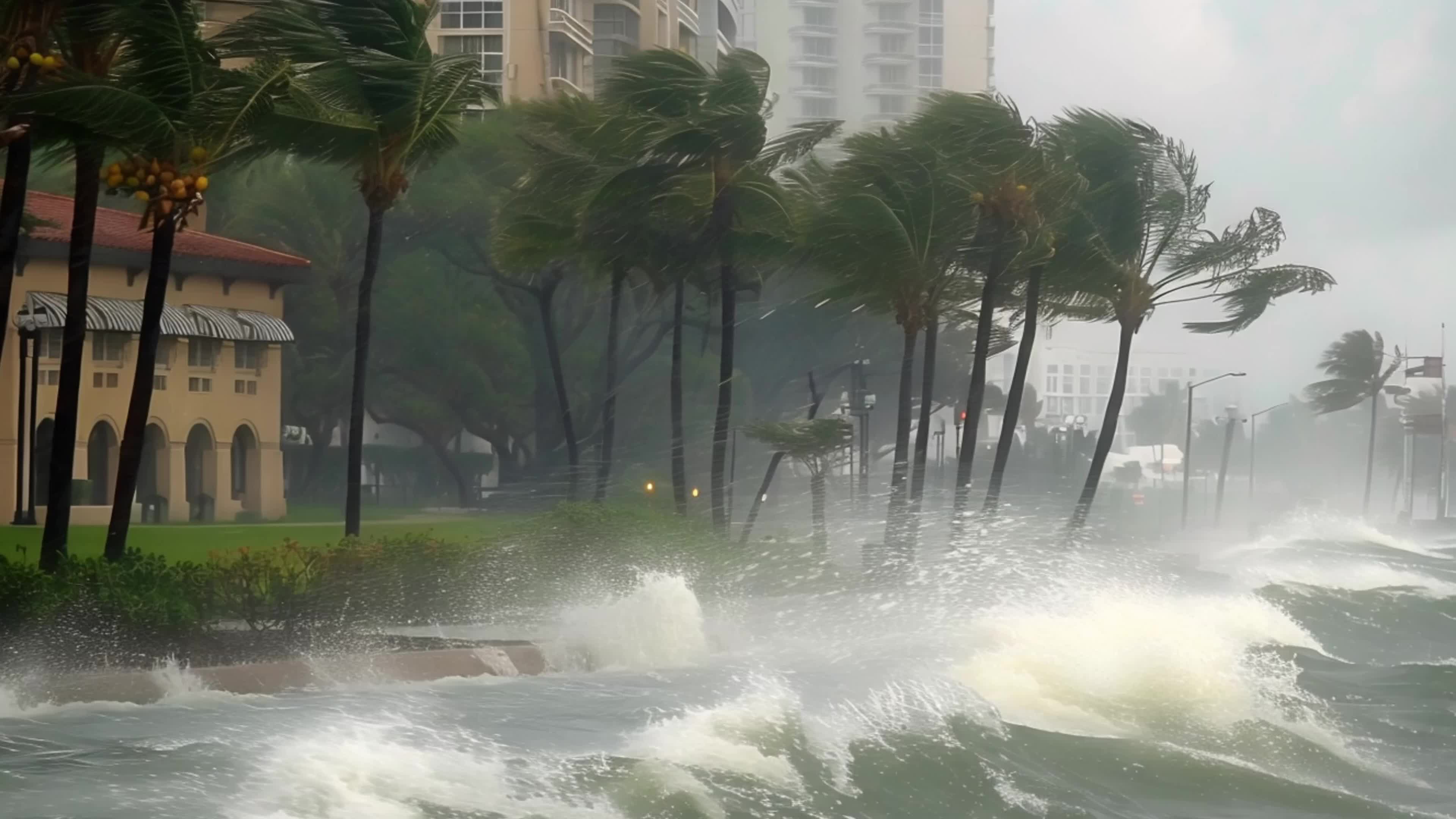 4K台风灾害自然灾害极端天气AI视频素材视频实拍视频特效素材-千库网