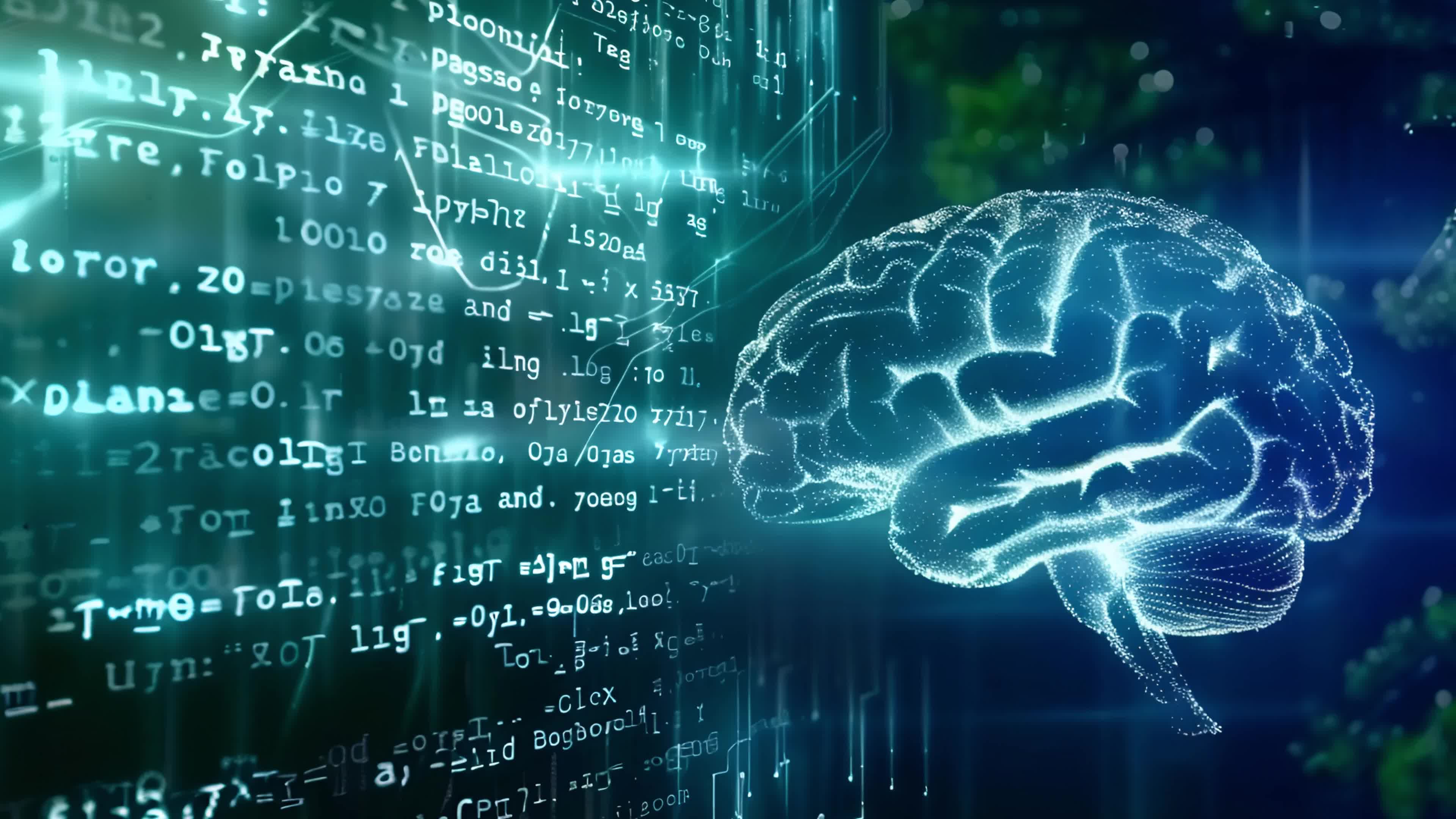 4K人工智能蓝色科技背景AI视频素材视频特效素材-千库网