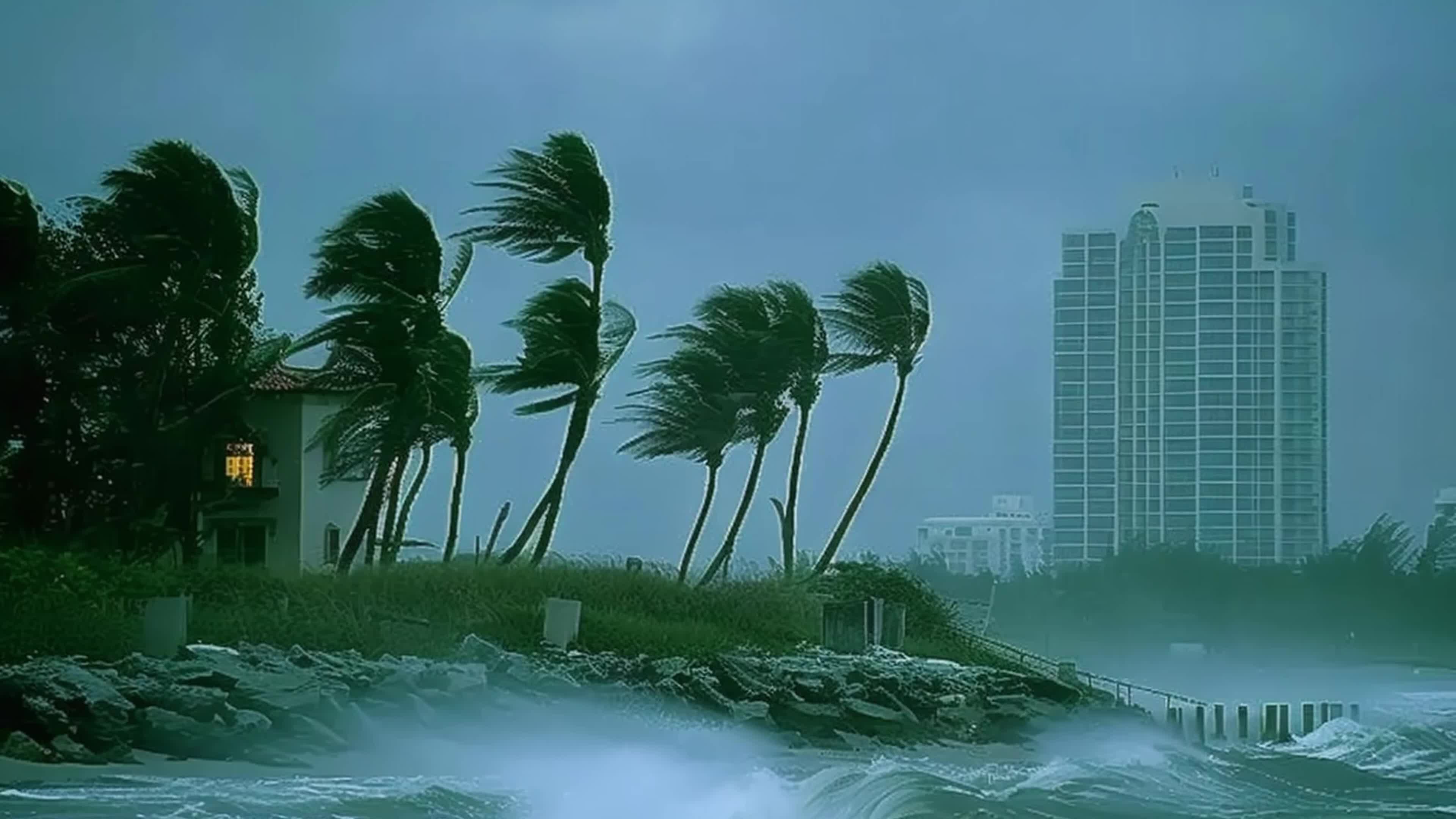 4K狂风台风雷电闪电打雷暴雨气候AI视频素材视频视频特效素材-千库网