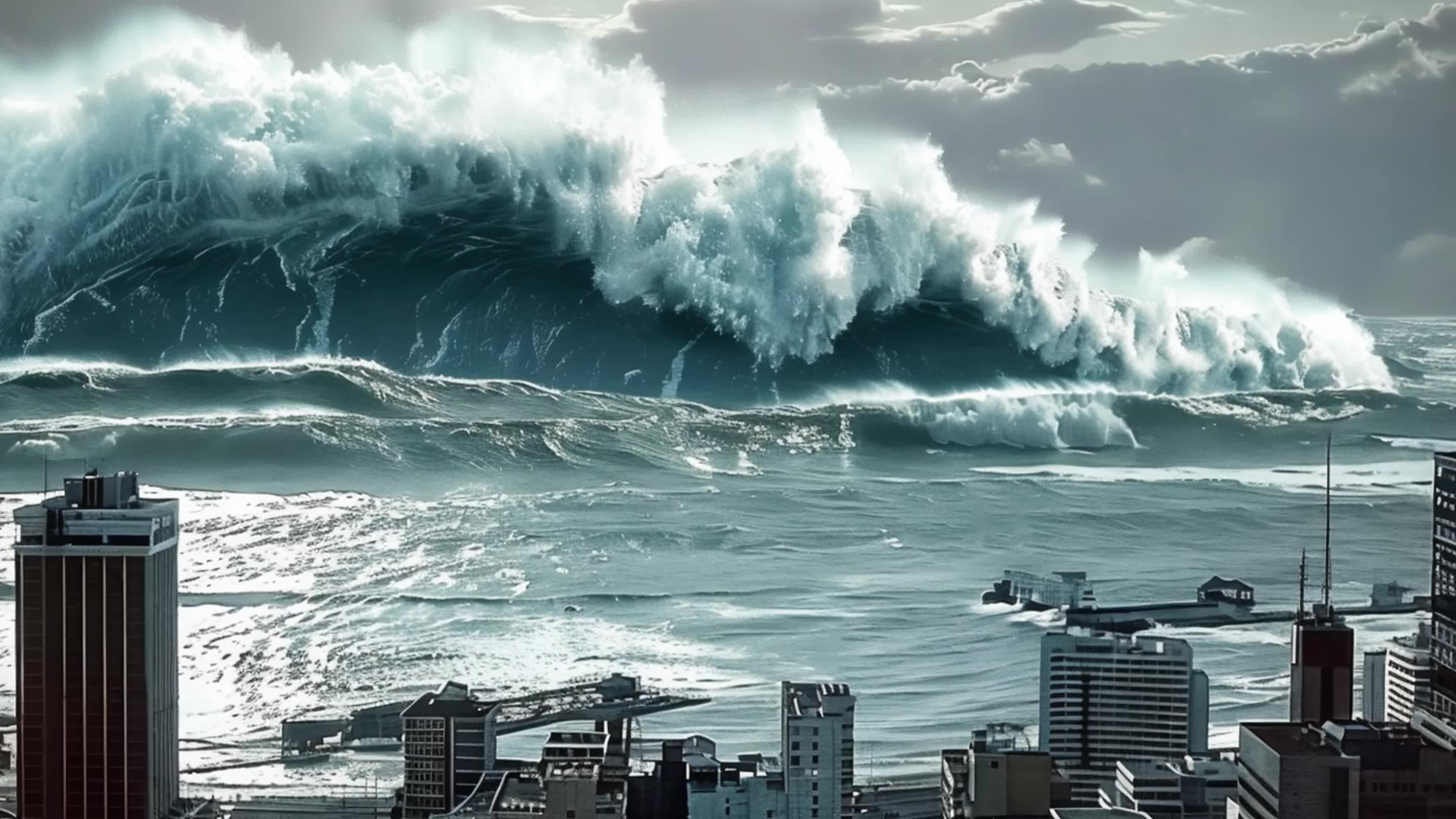 4K海浪波涛海啸大海气候AI视频素材实拍视频素材视频特效素材-千库网