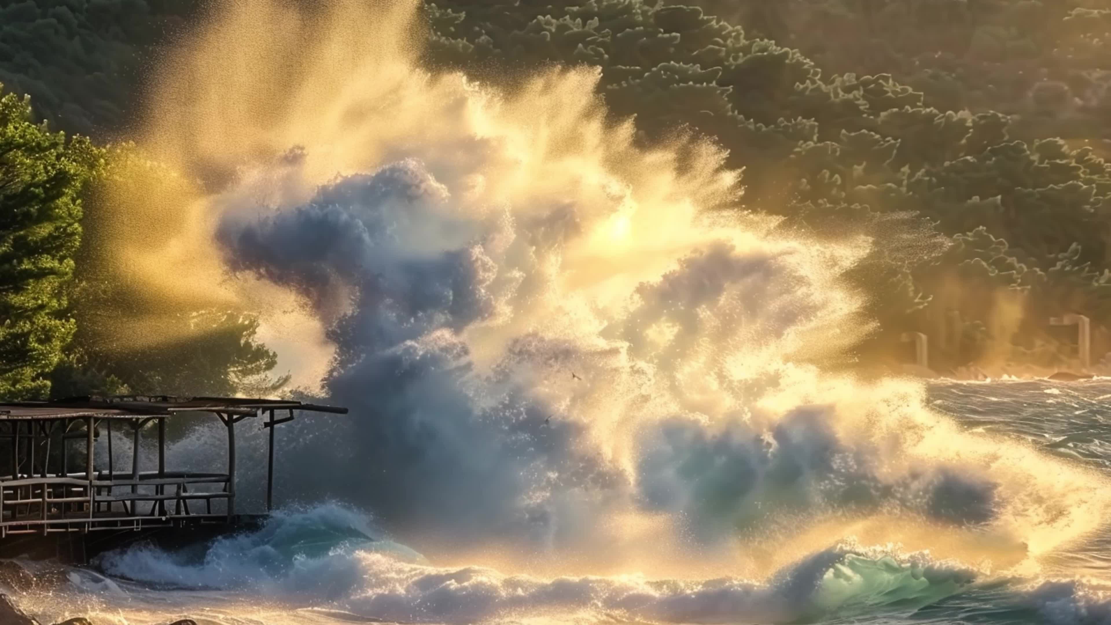 4K台风海啸自然灾害气候AI视频素材实拍素材视频特效素材-千库网