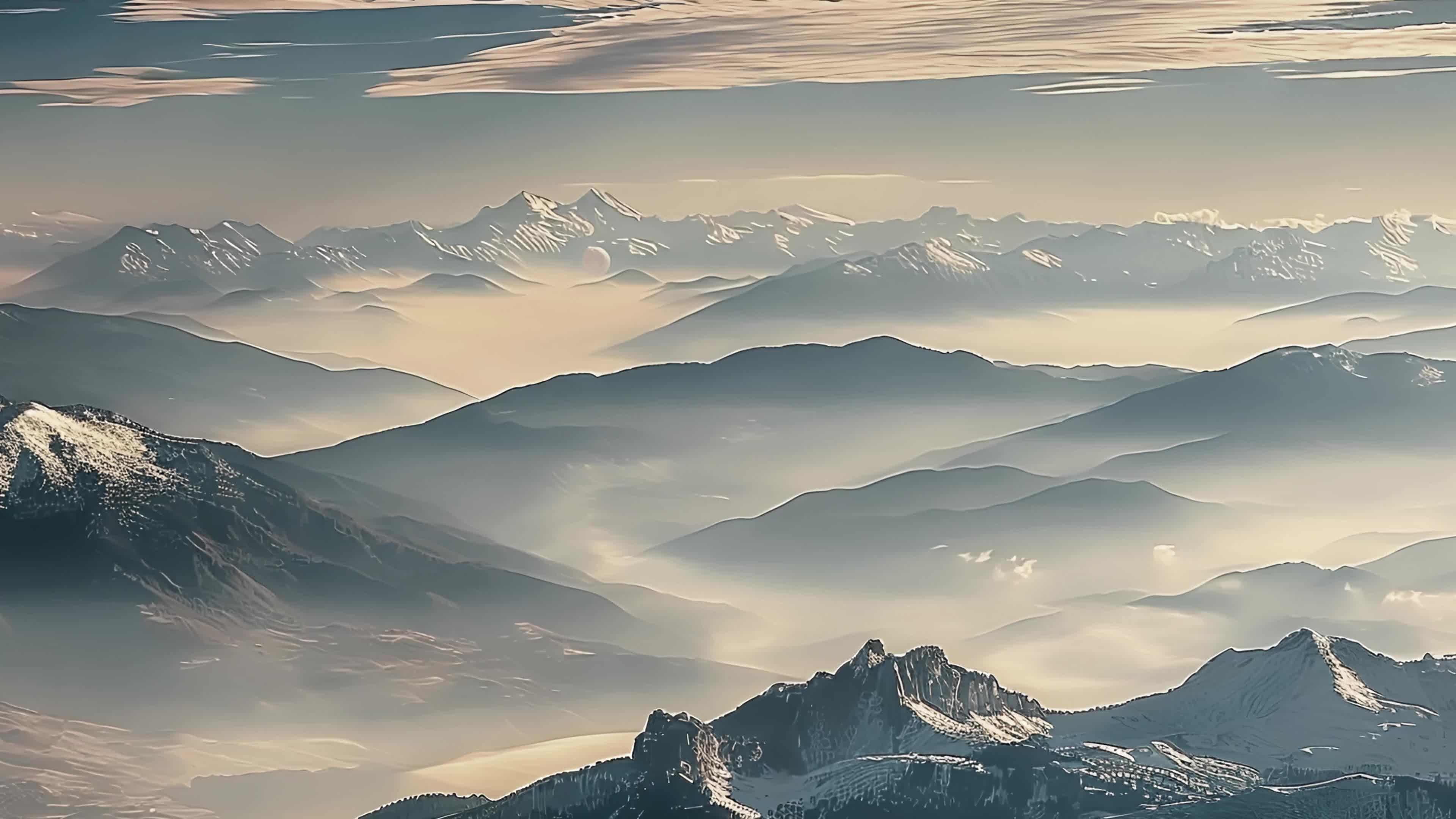 4K高山云海自然风光素材实拍素材视频特效素材-千库网