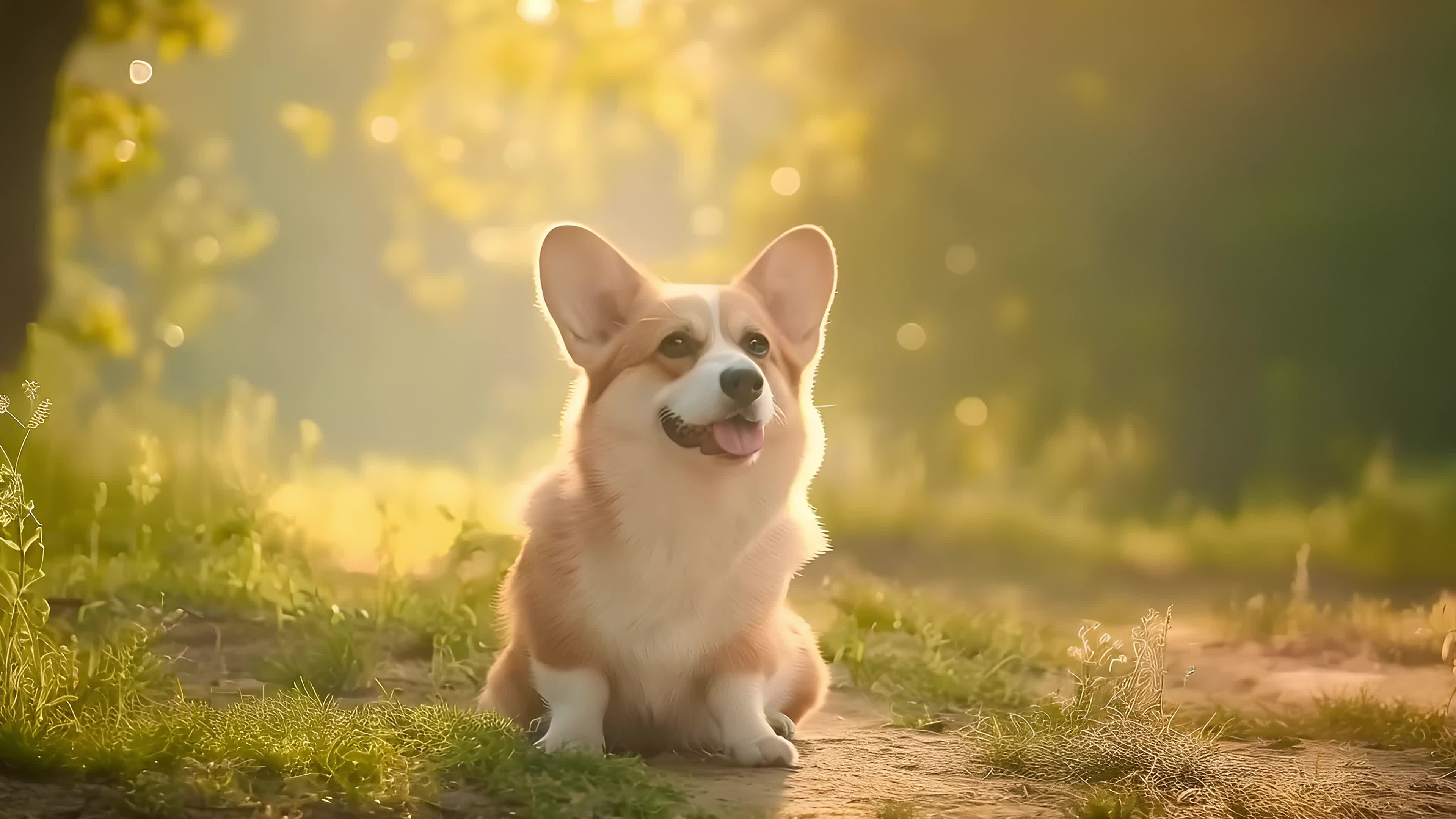 4K动物宠物狗柯基素材实拍素材视频特效素材-千库网