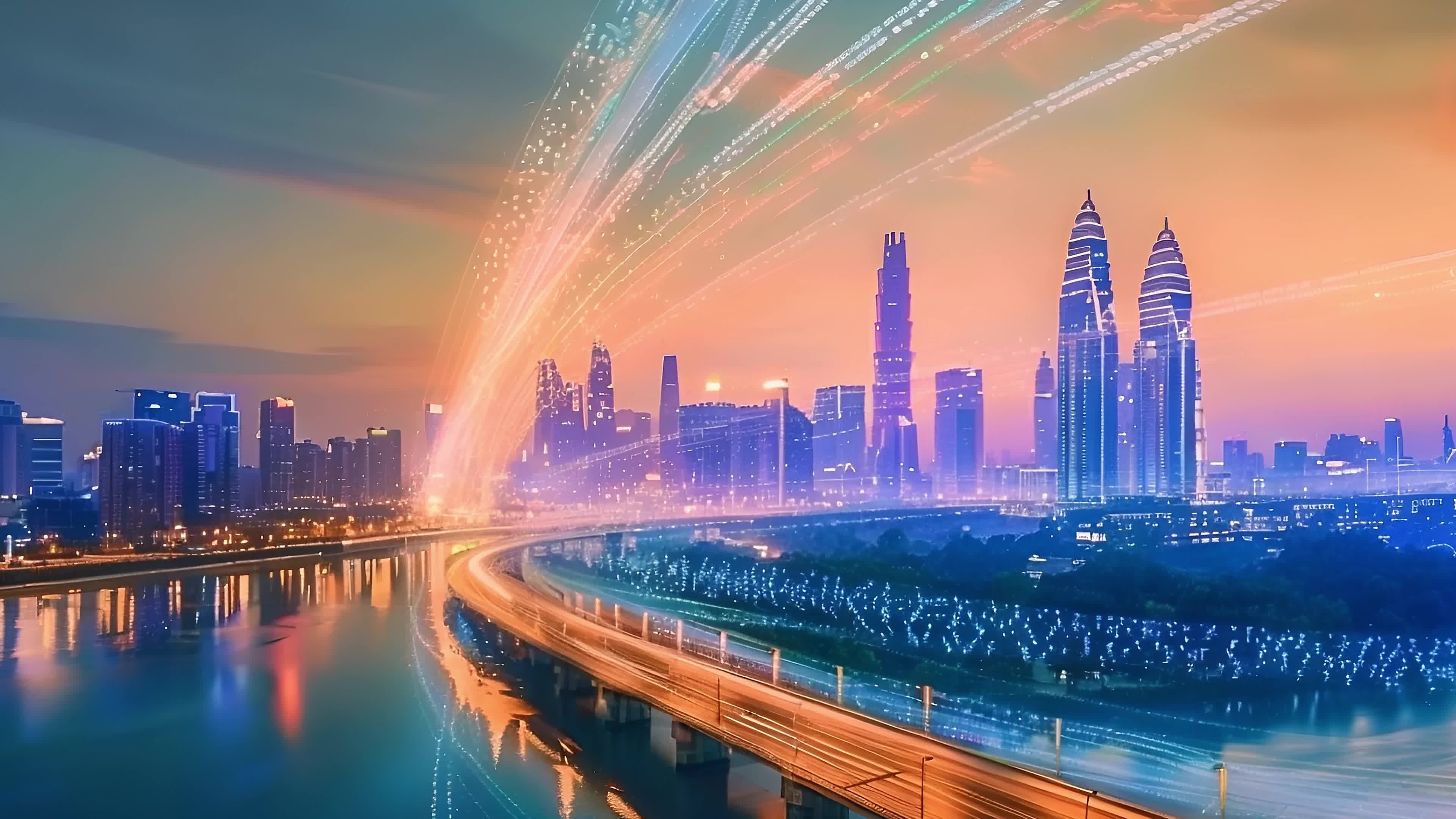 4K蓝色虚拟大脑人工智能科技AI视频素材视频特效素材-千库网