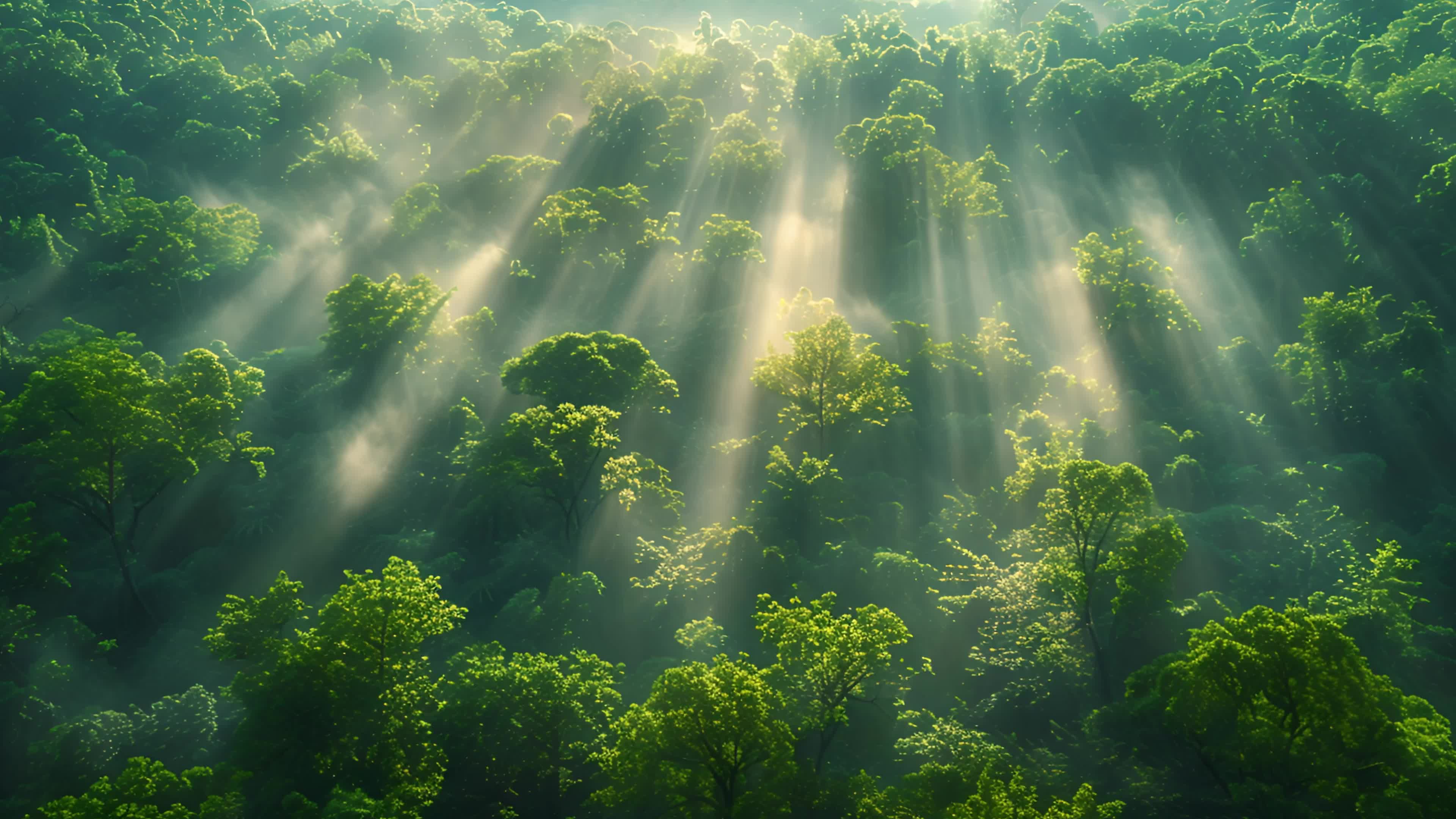 4K晨光森林风景素材实拍视频素材视频特效素材-千库网
