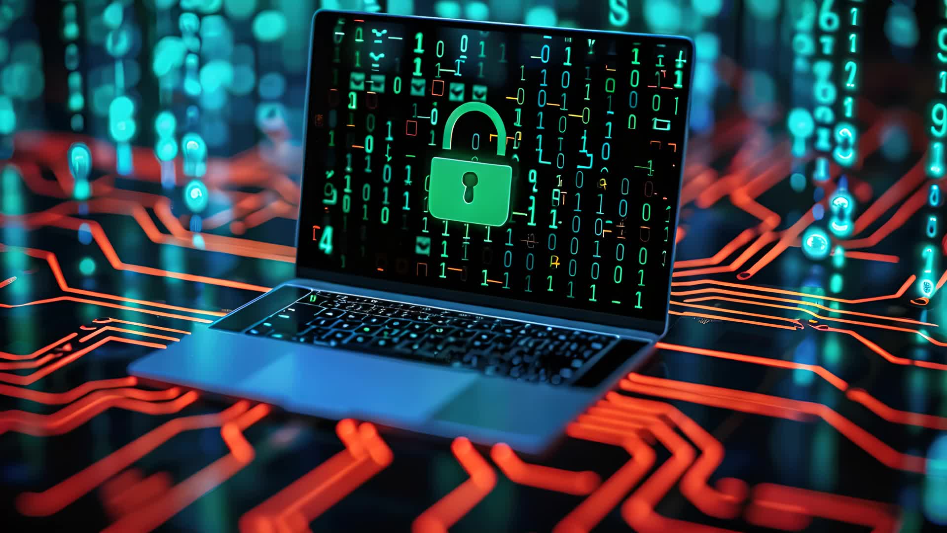 未来科技芯片电路信息安全场景视频特效素材-千库网