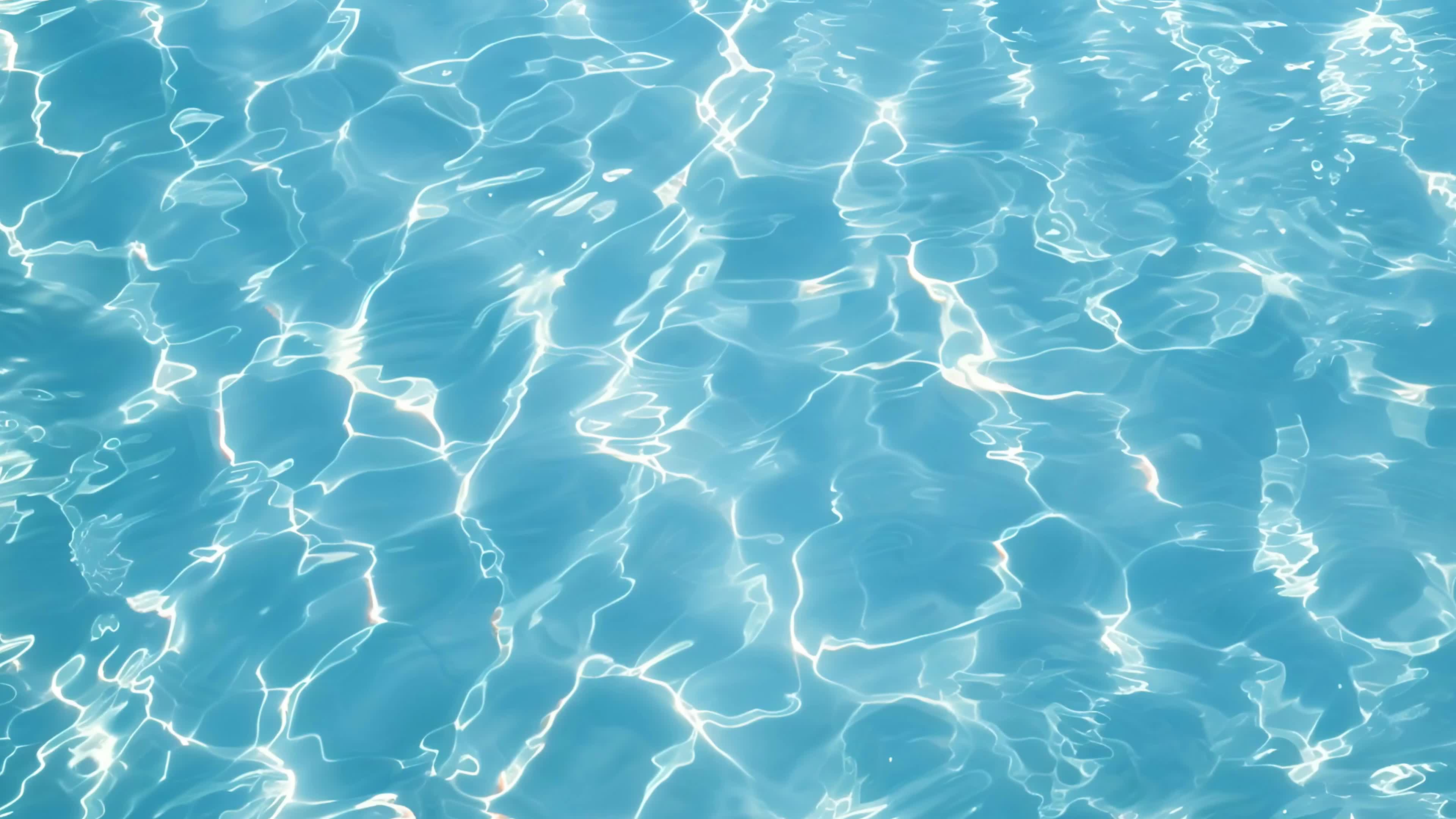 4K游泳池水面波纹素材实拍素材视频特效素材-千库网