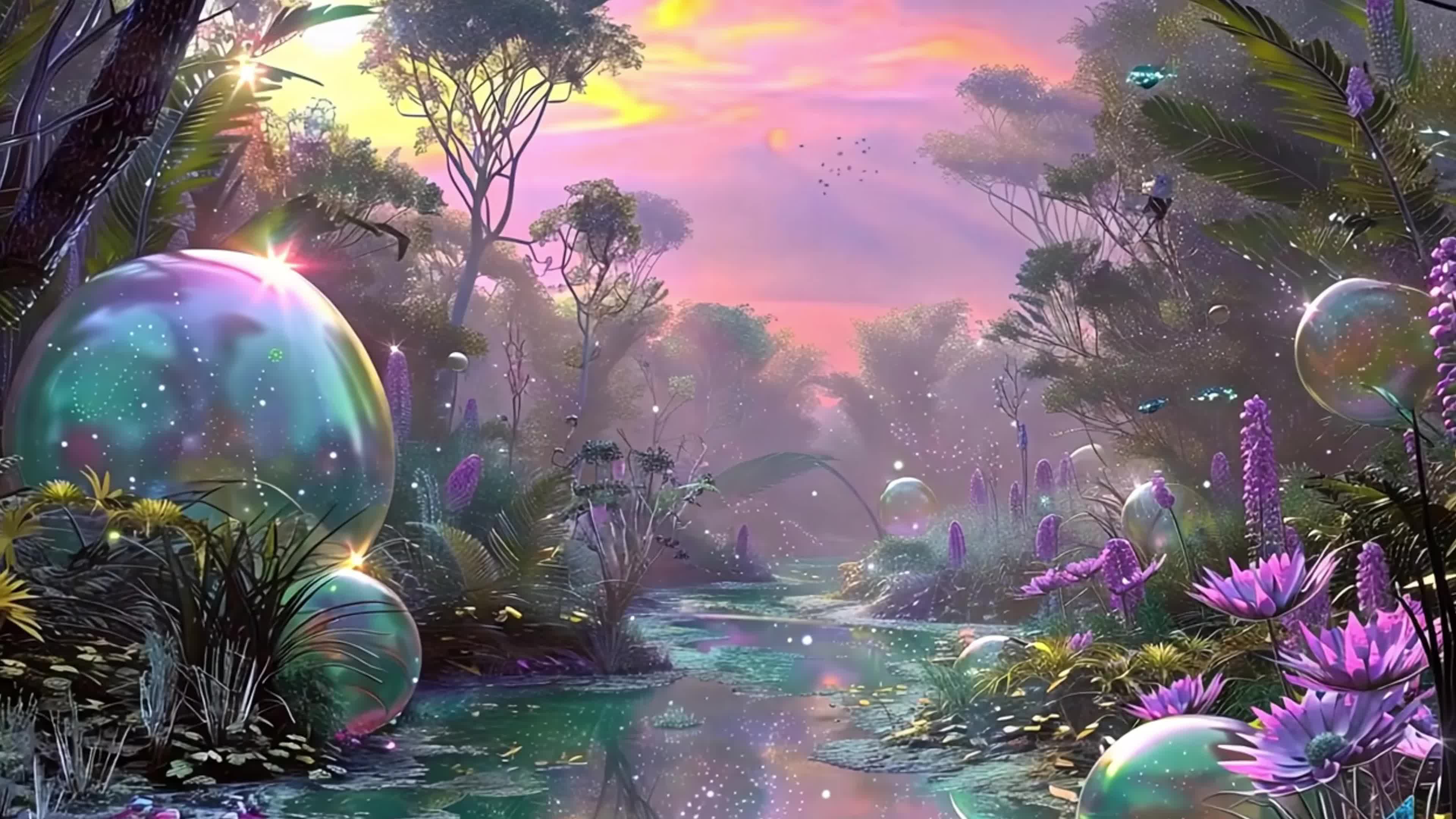 4k紫色科幻风CG电脑游戏场景素材视频特效素材-千库网