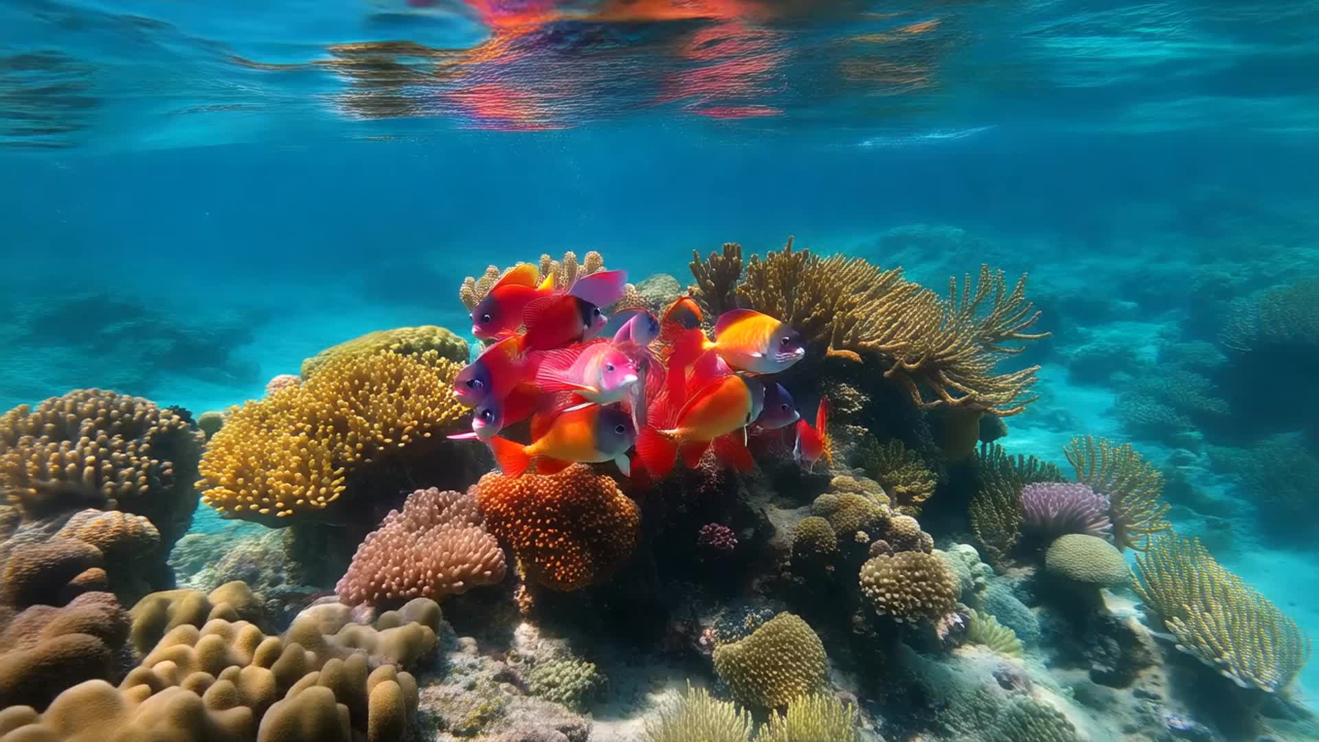 大海海底鱼类生态珊瑚视频实拍视频素材视频特效素材-千库网