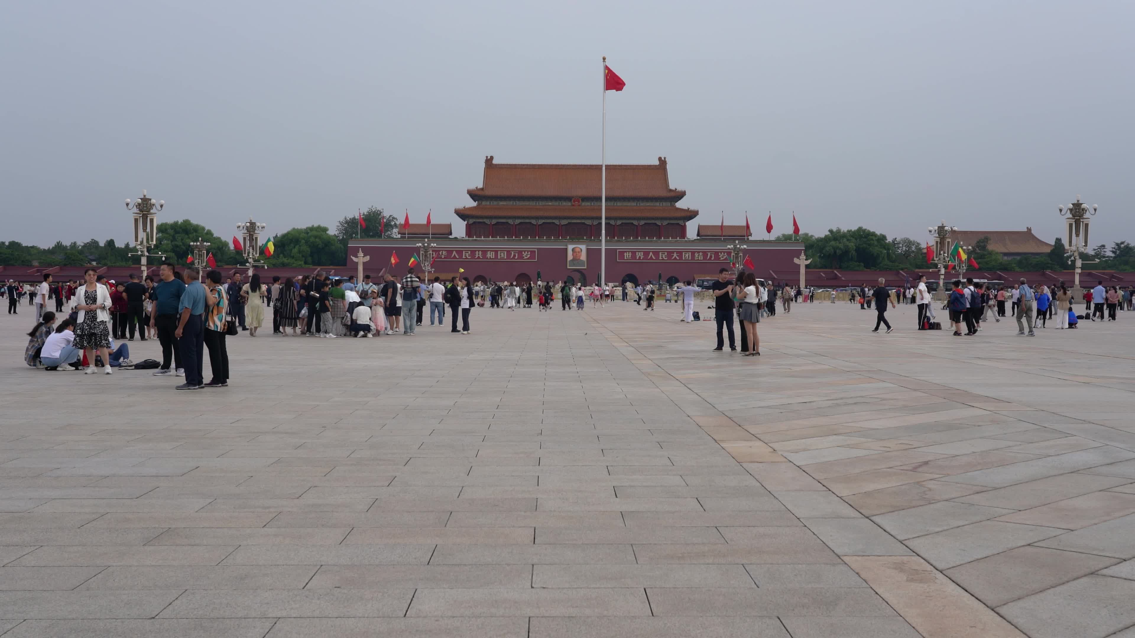 4K北京天安门广场实拍视频视频特效素材-千库网