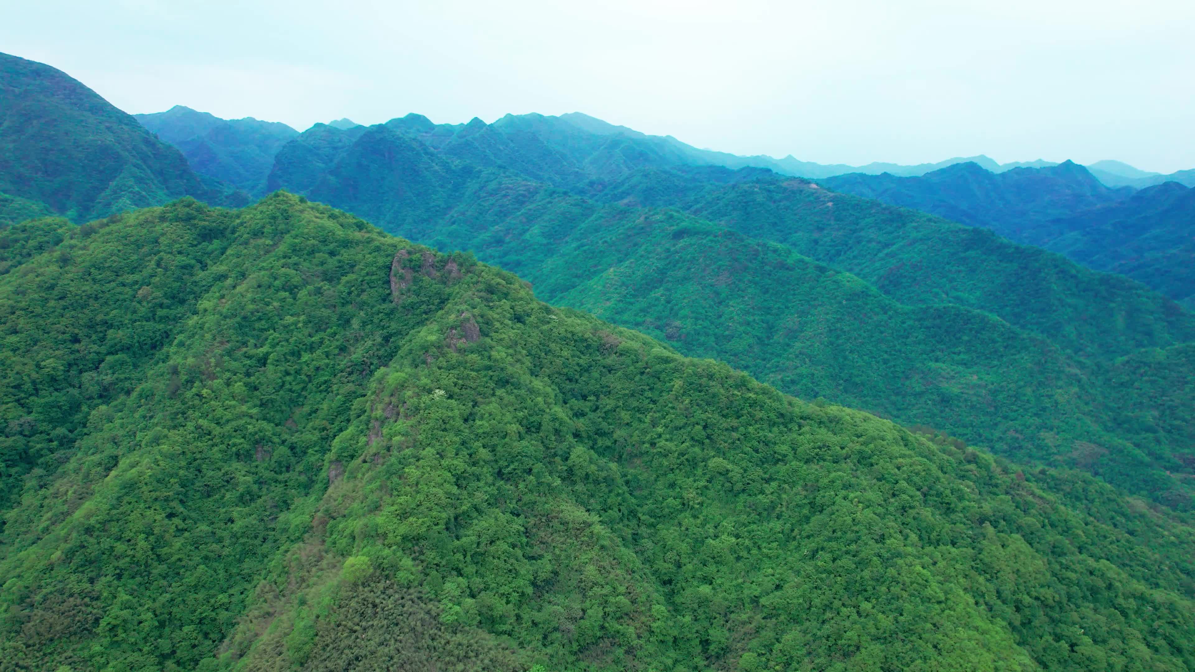4K陕西金丝峡5A景区自然风光峡谷山峰航拍视频特效素材-千库网
